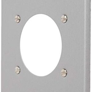 Leviton 4934 2-Gang Flush Mount 2.15 Inch Dia. Device Receptacle Wallplate, Standard Size, Steel, Device Mount, Painted Metal