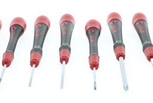 Wiha 26193 Slotted and Phillips Screwdriver Set with Soft PicoFinish Handle, 8-Piece