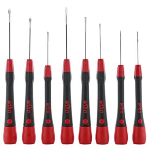 Wiha 26193 Slotted and Phillips Screwdriver Set with Soft PicoFinish Handle, 8-Piece