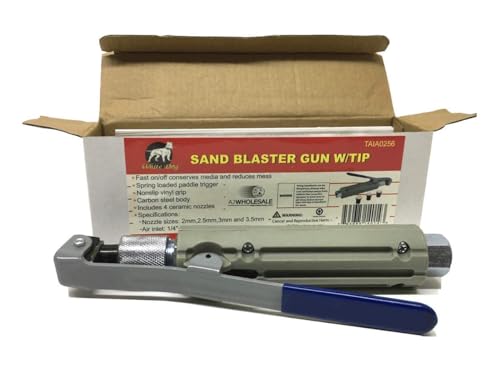 Sandblaster Gun with 3 Extra Nozzles : Sand Blasting Tool