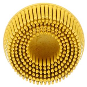 cubitron scotch-brite roloc bristle disc 07525, 2 in x 5/8 tapered med