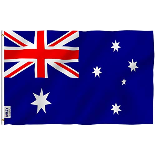 Anley Fly Breeze 3x5 Foot Australia Flag - Vivid Color and Fade proof - Canvas Header and Double Stitched - Australian National Flags Polyester with Brass Grommets 3 X 5 Ft