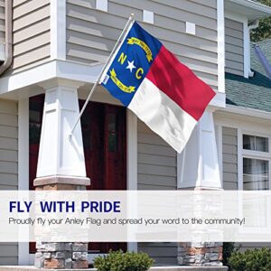 Anley Fly Breeze 3x5 Foot North Carolina State Polyester Flag - Vivid Color and Fade proof - Canvas Header and Double Stitched - North Carolina NC Flags with Brass Grommets 3 X 5 Ft