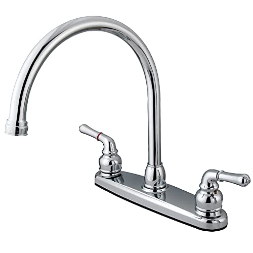 Kingston Brass KB790 Magellan 8" Centerset Kitchen Faucet, Polished Chrome, No Side Sprayer