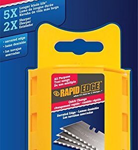 Rapid Edge - RT00016 All-Purpose Serrated Utility Knife Blades (100 blades), 1-Pack