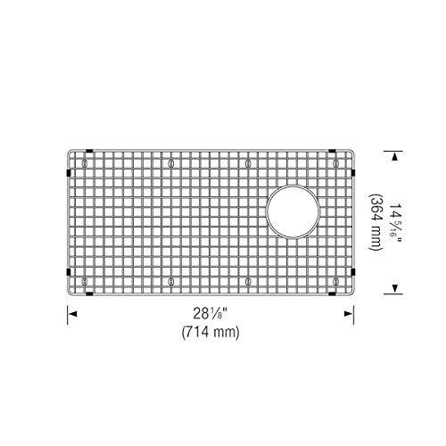 BLANCO 221010 Stainless Steel Sink Grid for DIAMOND Kitchen Sinks - Kitchen Sink Rack - BLANCO Sink Protector