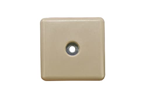 Shepherd Hardware 9244 2-1/8-Inch Square, Adhesive Slide Glide Furniture Sliders, 4-Pack , Beige