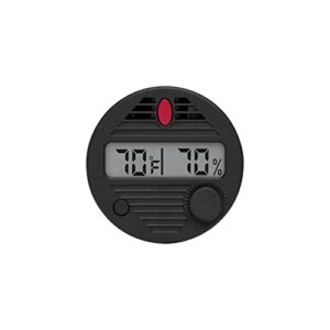 quality importers trading hygroset ii round digital hygrometer for humidors, 10-second refresh rate, battery included, 2% humidity and 1% temperature accuracy for cigar humidors