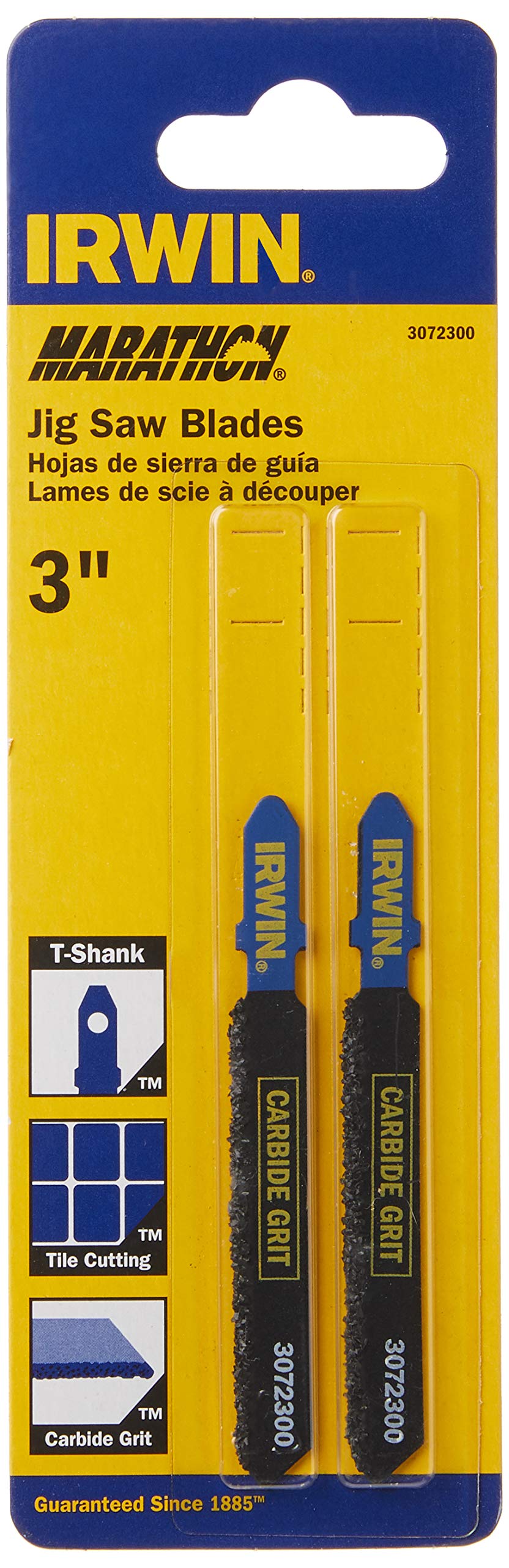 IRWIN 3072300 T Shank 3" 5/32 Carbide Grit Jig Saw Blade