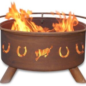 Patina Products F105, 30 Inch Horseshoes Fire Pit