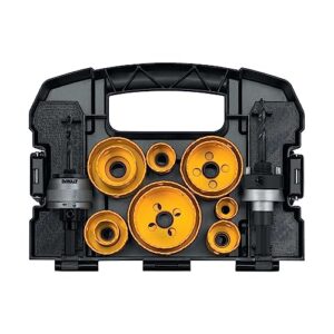 DEWALT Hole Saw Kit, 14-Piece, Includes 2 Quick Change Mandrels and Pilot Point Bits (D180005)