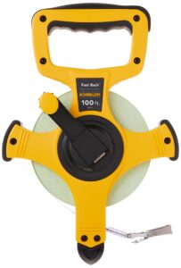 komelon 8811 fast back open reel long tape measure with double nylon coated fiberglass blade 100-feet by 1/2-inch