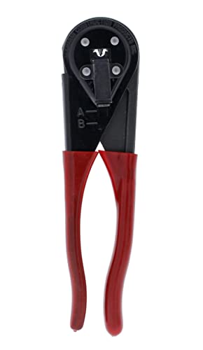 IDEAL INDUSTRIES INC. C24 Four-Way Crimp Tool – Spring Loaded, Fingertip Adjustment Wire Crimper for Two Connector Sizes