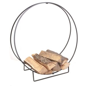 panacea 15210 40-inch solid steel log hoop , black