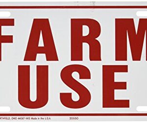 HY-KO 361951 Farm Use Id Tag White/Red, 6(h) x 12(w) -Inches