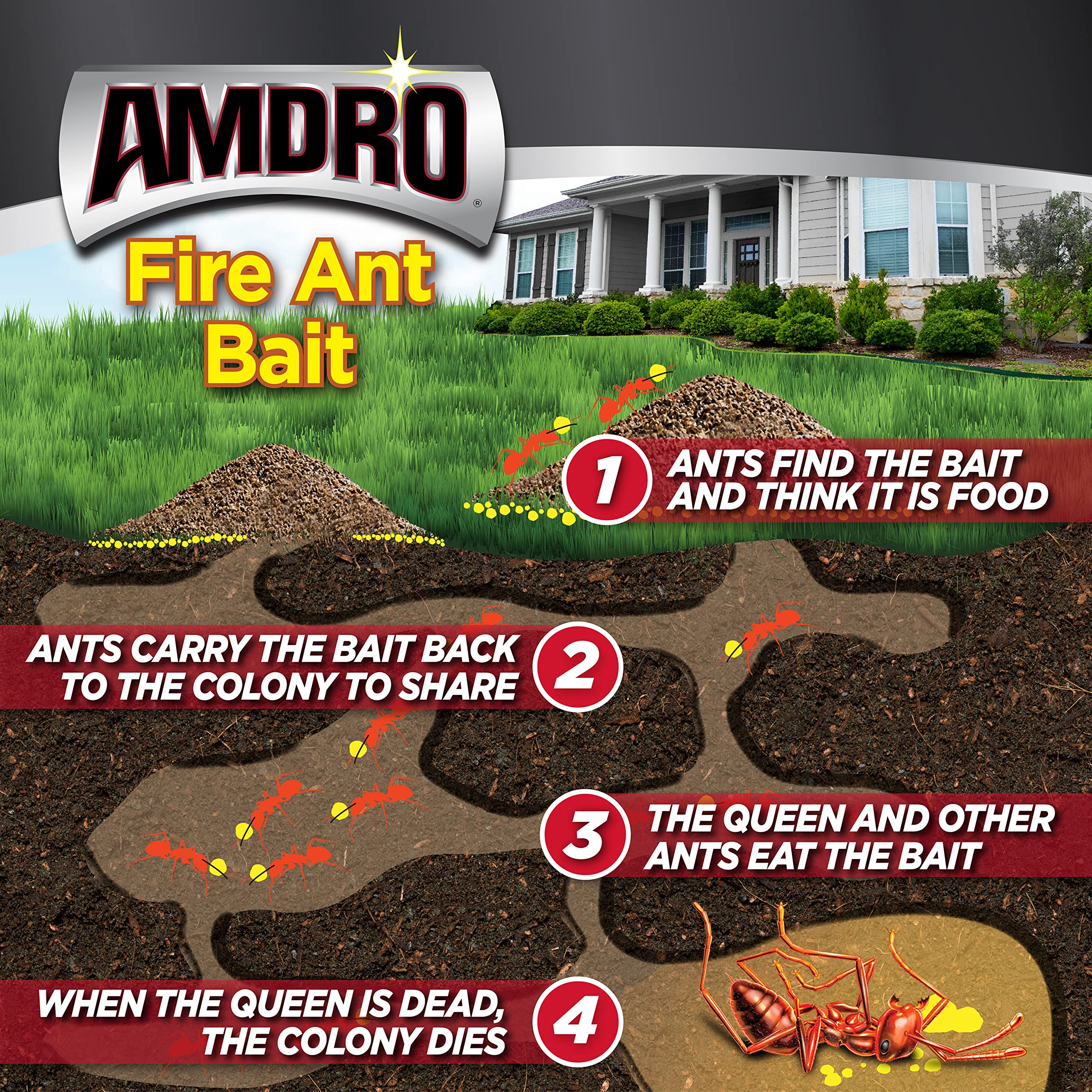 Amdro Fire Ant Bait Granules, 1 pound