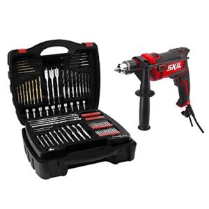 skil 7.5 amp 1/2-in corded hammer drill with 100pcs drill bit set with variable speed- hd182002