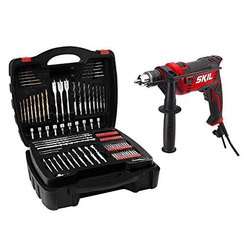 Skil 7.5 Amp 1/2-in Corded Hammer Drill with 100pcs Drill Bit Set With Variable Speed- HD182002