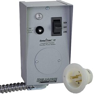 reliance controls tf151w easy/tran transfer switch for generators, small, gray