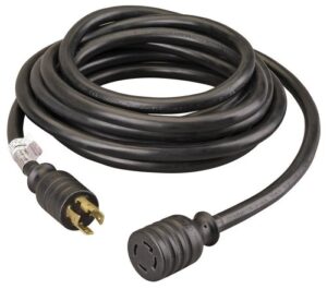 reliance controls pc3040 30-amp (l14-30), 40-foot generator power cord,black