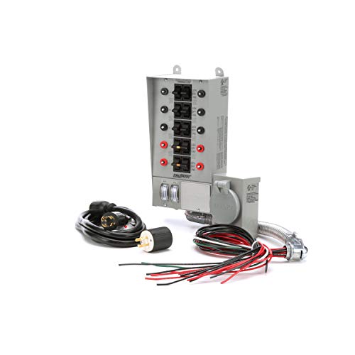 Reliance Controls 31410CRK Pro/Tran 10-Circuit 30 Amp Generator Transfer Switch Kit,Gray