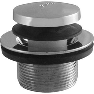 ldr industries 502 5108cp toe style touch bathtub drain stopper, chrome