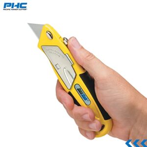 Pacific Handy Cutter QBA375 Autoloading Utility Knife, Automatic Blade Changing, with 5 Additional Blades , Yellow