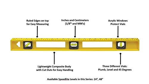 Swanson Tool Co PL0048 Poly Level 48-Inch (Yellow)