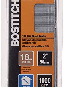 BOSTITCH 18 Gauge Brad Nails, 2-Inch, Coated, 1000 per Box (BT1350B-1M)