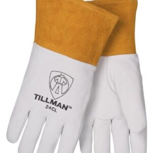 Tillman Pearl and Gold Top Grain Kidskin Unlined Welders Gloves