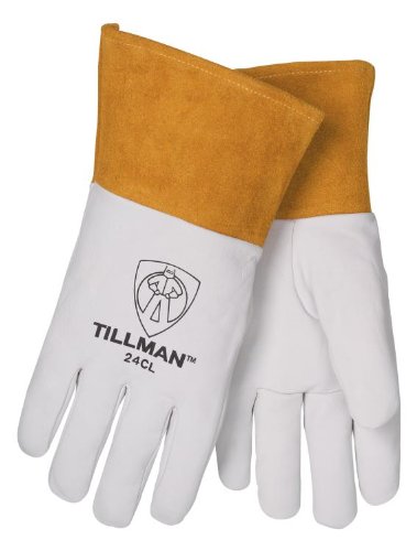 Tillman Pearl and Gold Top Grain Kidskin Unlined Welders Gloves