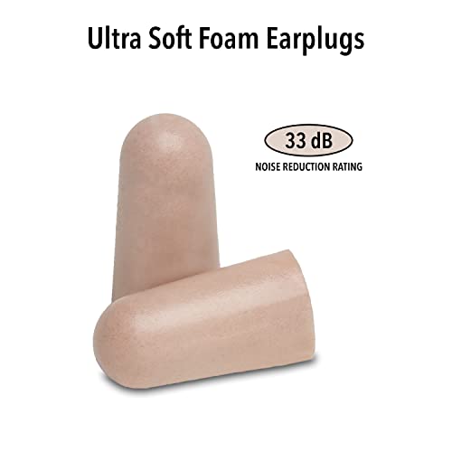 Mack's Ultra Soft Foam Earplugs, 10 Pair - 33dB Highest NRR, Comfortable Ear Plugs for Sleeping, Snoring, Work, Travel and Loud Events