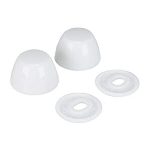 danco 80821 snap on round toilet bolt caps in white, pack of 2