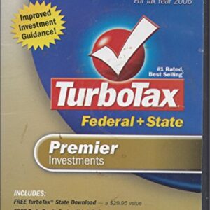 2006 TurboTax Premier Federal + State Investments Win/Mac [OLDER VERSION]