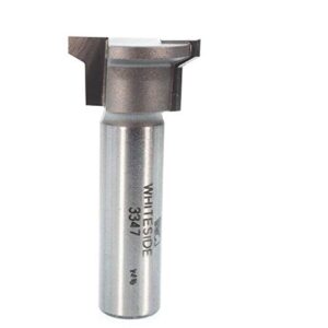 whiteside router bits 3347 locking drawer glue joint bit with 1-inch large diameter 1/2-inch cutting length