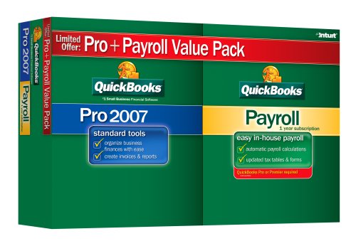 QuickBooks Pro 2007 with Standard Payroll 2007 Value Bundle [OLDER VERSION]