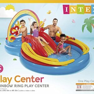 Intex Rainbow Ring Inflatable Play Center, 117" X 76" X 53", For Ages 2+