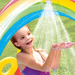 Intex Rainbow Ring Inflatable Play Center, 117" X 76" X 53", For Ages 2+