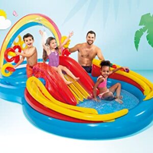 Intex Rainbow Ring Inflatable Play Center, 117" X 76" X 53", For Ages 2+