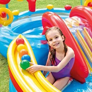 Intex Rainbow Ring Inflatable Play Center, 117" X 76" X 53", For Ages 2+