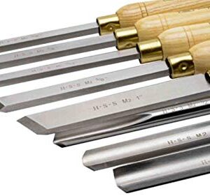 PSI Woodworking LCHSS8 Wood Lathe 8pc HSS Chisel Set