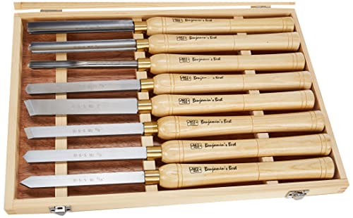 PSI Woodworking LCHSS8 Wood Lathe 8pc HSS Chisel Set