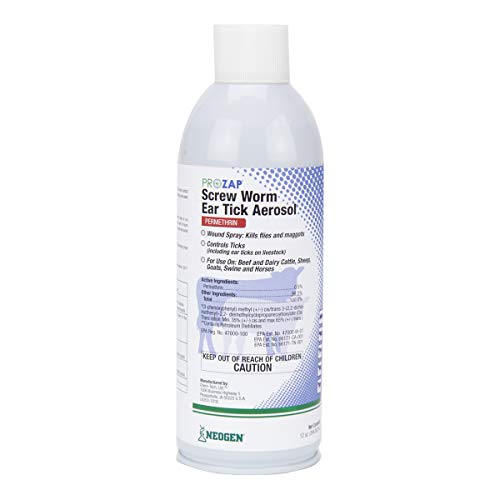 Neogen 045446001006 Prozap Screw Worm Ear Tick Aerosol (w/dye) 12oz