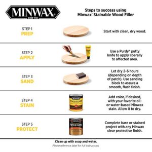 Minwax 42853000 Stainable Wood Filler, 16 oz, Natural, 16 Ounce