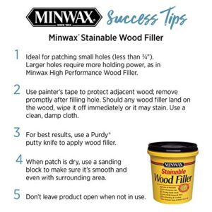 Minwax 42853000 Stainable Wood Filler, 16 oz, Natural, 16 Ounce