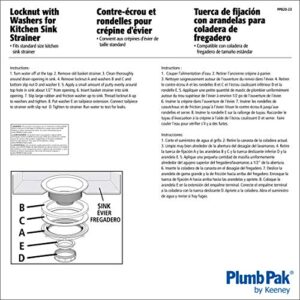 Plumb Pak PP820-23 Strainer Locknut With Washers, For Use With Sink, Tub And Shower, No Size, No Color