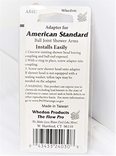 Whedon AS1C American Standard Ball Joint Shower ARM Adapter