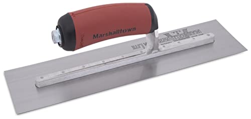 MARSHALLTOWN Concrete Finishing Trowel, 12 Inches by 3 Inches, Curved DuraSoft Handle, Made in the USA, MXS56D