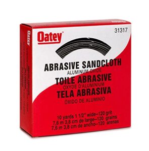 oatey abrasive plumber roll, fine, 30 ft, 120grit, brown