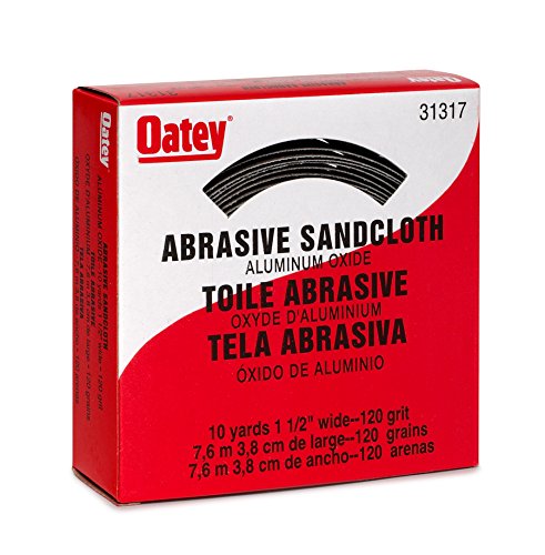 Oatey Abrasive Plumber Roll, Fine, 30 ft, 120Grit, Brown